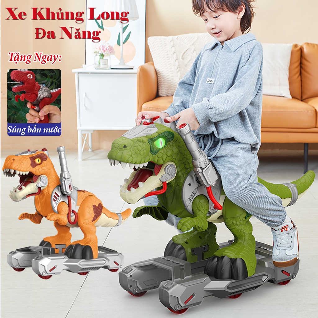 Mua Xe chòi chân xe đẩy khủng long T Rex phun khói âm thanh vui nhộn ...