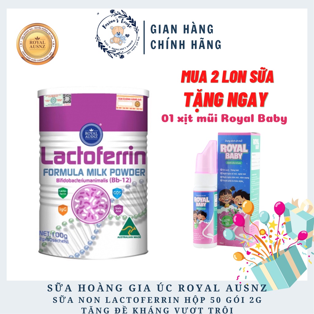 Sẵn Sữa Bột Hoàng Gia Úc Lactoferrin Formula Milk BB-12 ROYAL AUSNZ Tăng Cường Hệ Miễn Dịch Cho ...