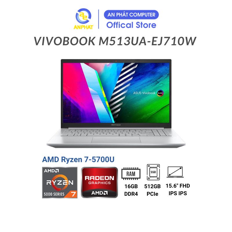 Mua Laptop Asus VivoBook M513UA-EJ710W (AMD Ryzen 7-5700U | 15.6 inch ...