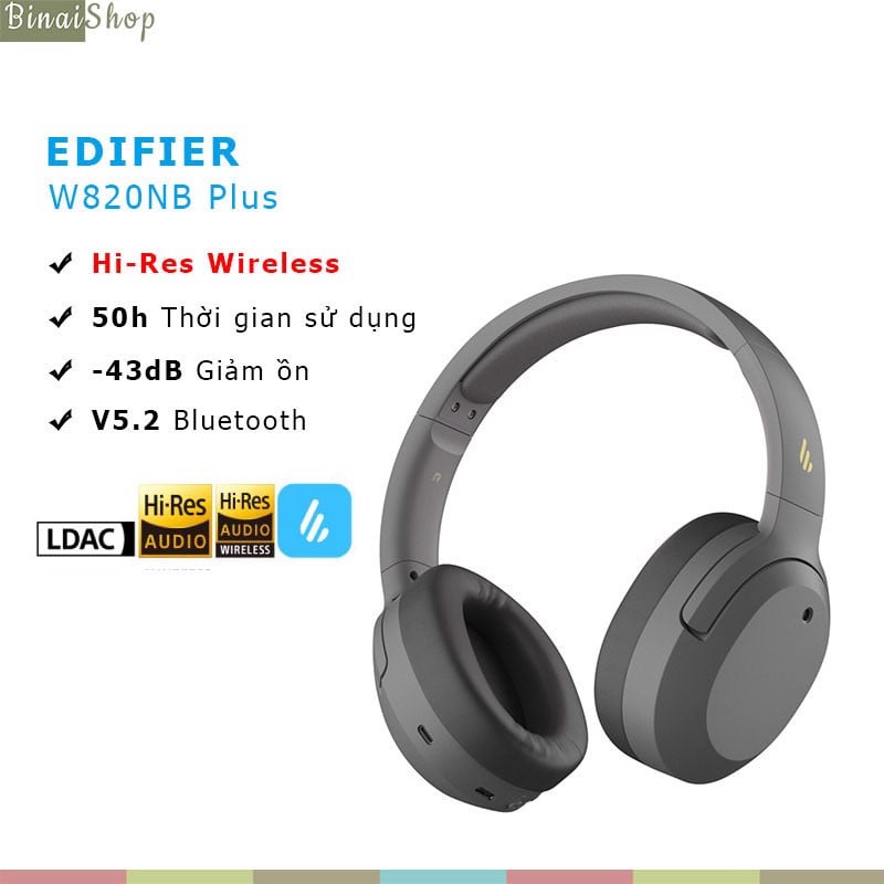Mua Tai Nghe Không Dây - Edifier W820NB Plus Bluetooth 5.2, ANC, Hi-Res ...