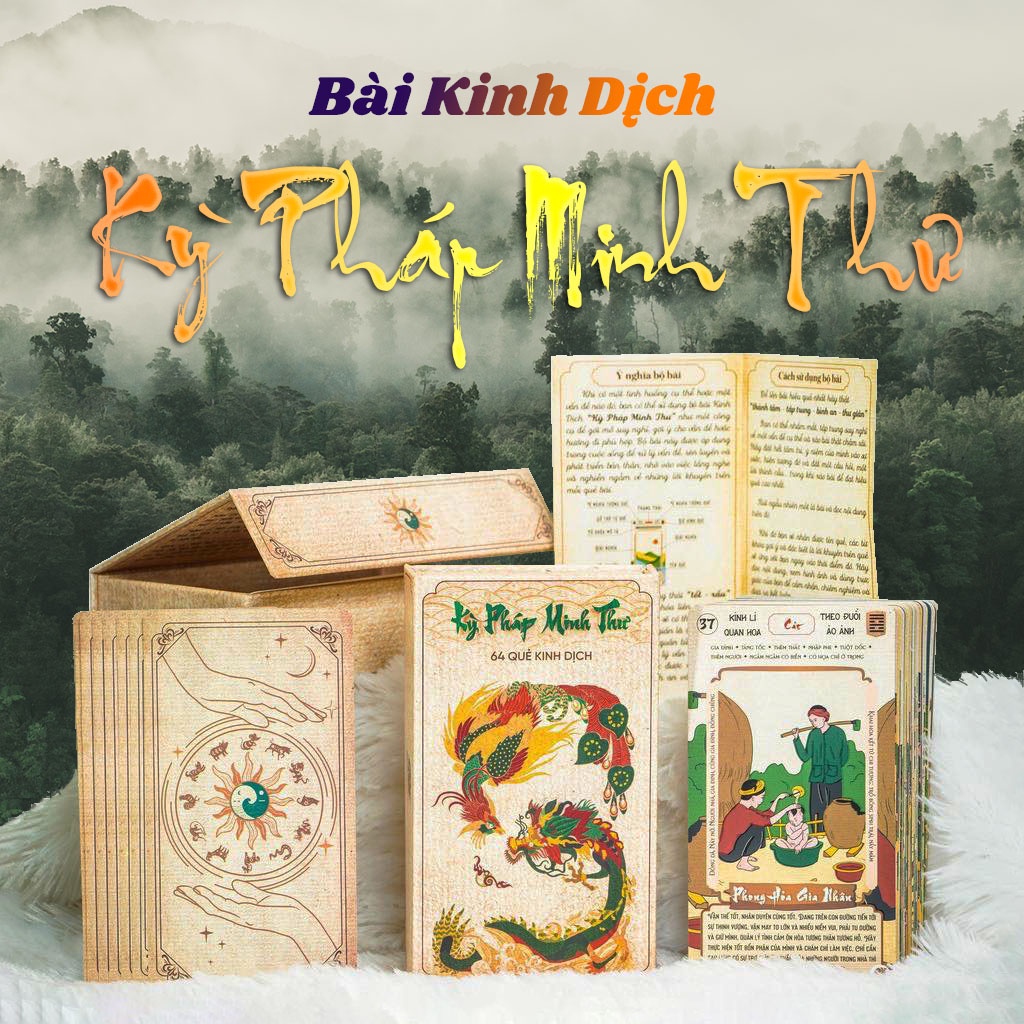 Mua Bộ Thẻ Bài Kinh Dịch 64 Quẻ Kỳ Pháp Minh Thư - dễ sử dụng, khoa học ...
