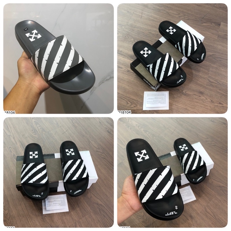Dép lê nam nữ Off White sọc chéo hot trend 2022 - MixASale