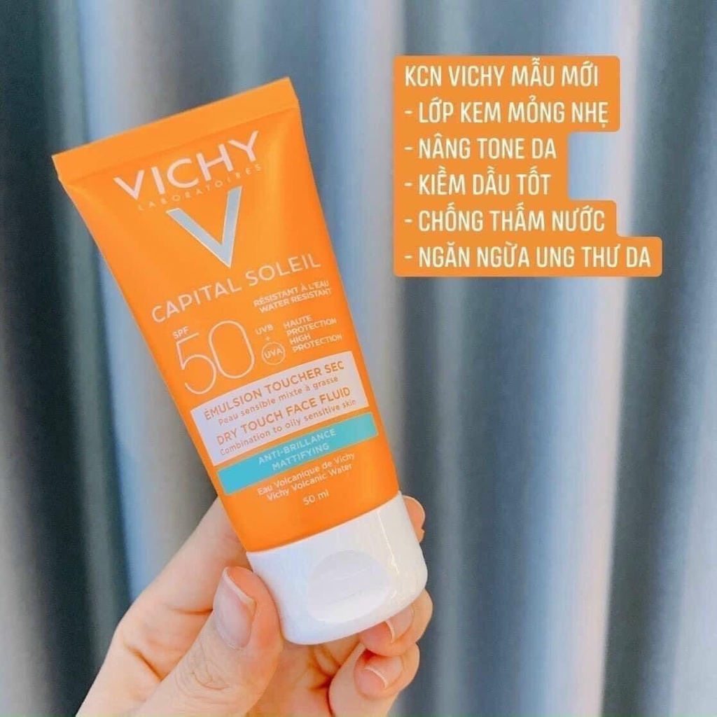 Mua Kem chống nắng vichy spf 50, kcn cho da dầu mụn nhạy cảm nâng tone ...