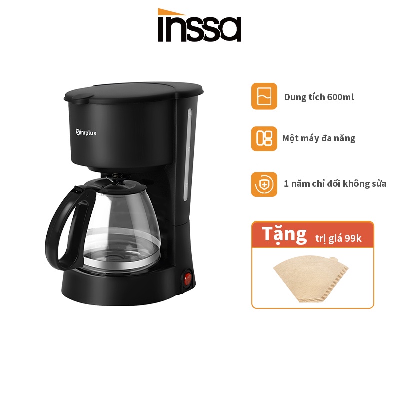 Mua INSSA Máy pha cà phê nhỏ giọt của mỹ 600ml hoàn toàn tự động giá rẻ ...