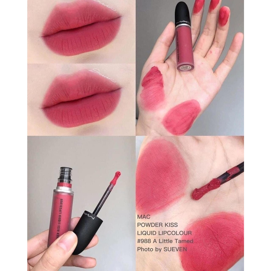 Son kem MAC Powder Kiss Liquid Lipcolour màu 988 A Little Tame - LAMII ...