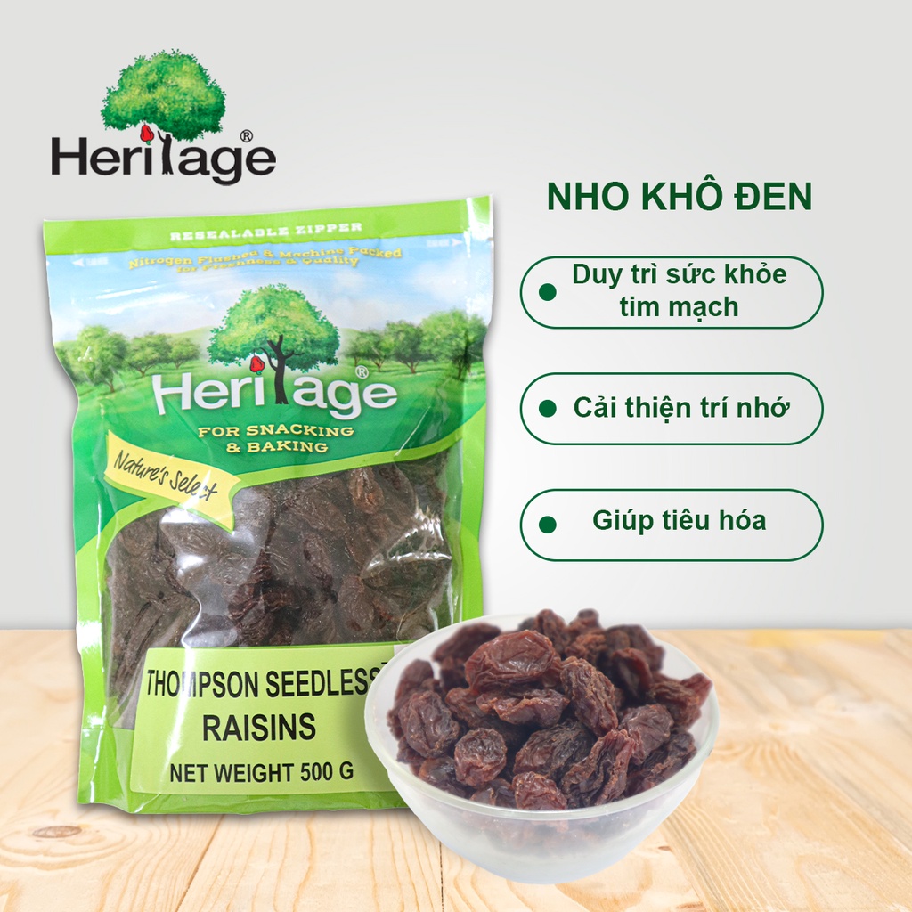Mua Nho Thompson khô không hạt loại 1, size lớn Heritage chính hãng gói ...