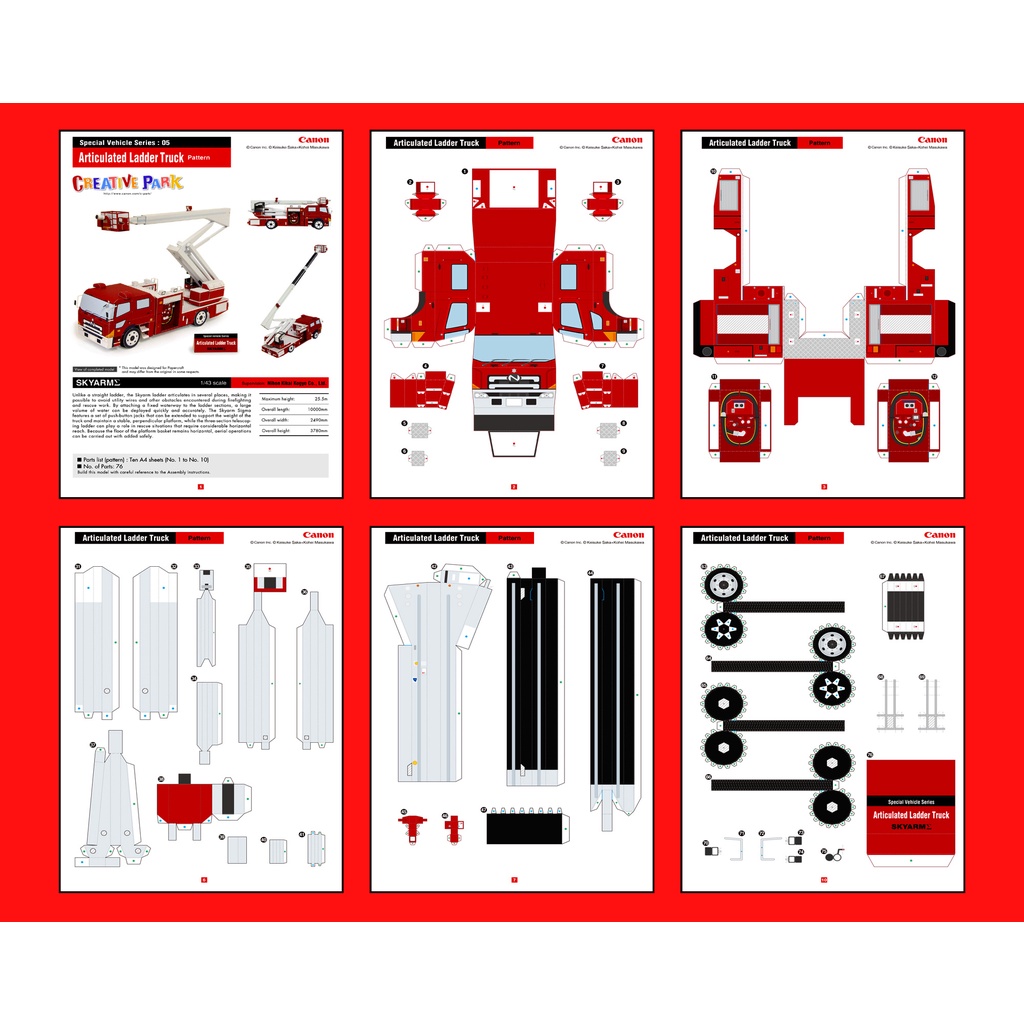 Mua Mô hình handmade bằng giấy - Xe cứu hoả (Chemical Fire Engine ...