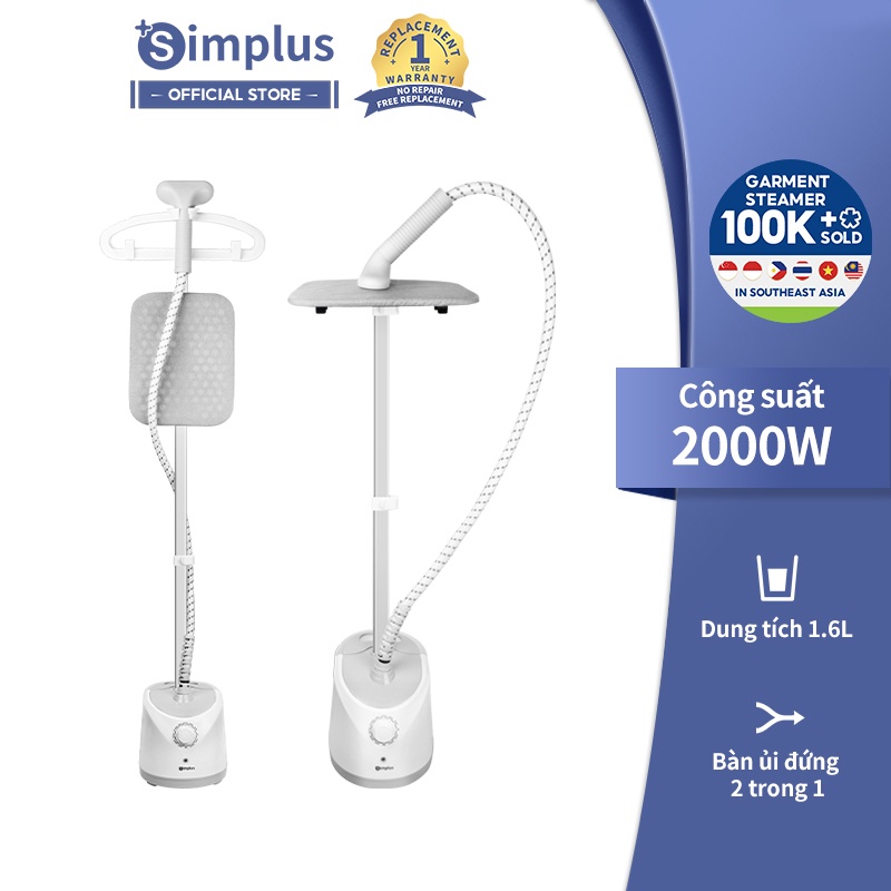 Simplus Bàn Ủi Đứng Công suất 2000W Bàn Là Hơi Nước dụng 2 Trong 1 Là Đứng Là Nằm - GTJH012 ...