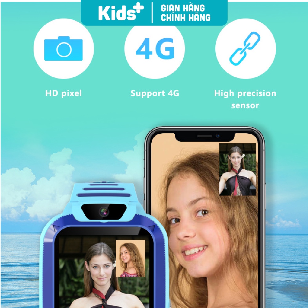 Mua Đồng hồ thông minh định vị trẻ em bản cao cấp 4G KidsPlus DH11 nghe gọi video, định vị GPS ...