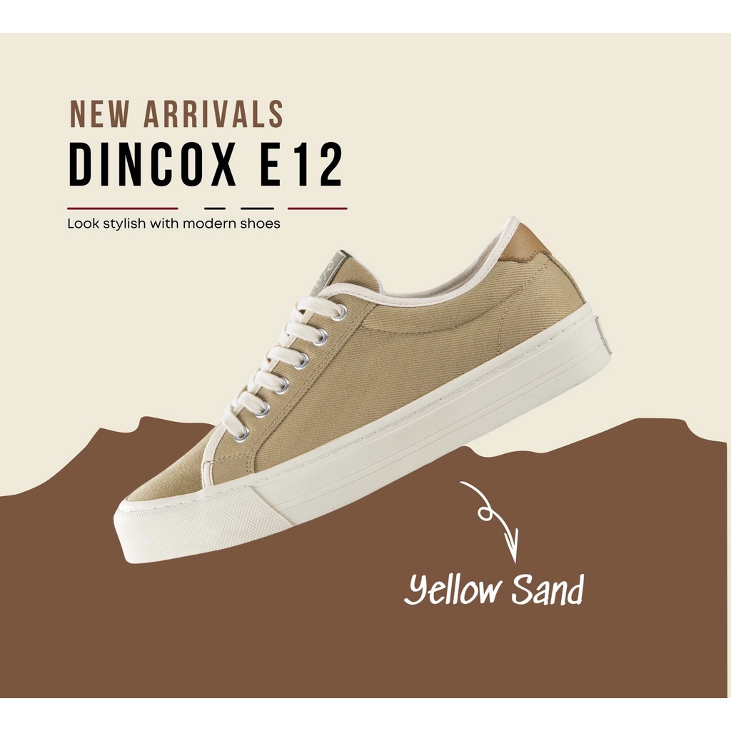 Giày Sneaker Nam Vải DINCOX E12 Yellow Sand Đơn Giản Thanh Lịch - MixASale