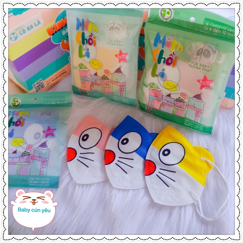 Mua Khẩu trang 3D kháng khuẩn hình thú hình Đô rê mon Doremon Doraemon ...