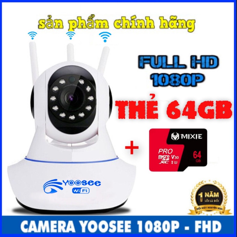 CAMERA IP YOOSEE 360 QUAN SÁT RÕ NGÀY VÀ ĐÊM KÈM THẺ NHỚ BẢO HÀNH 1 NĂM ...