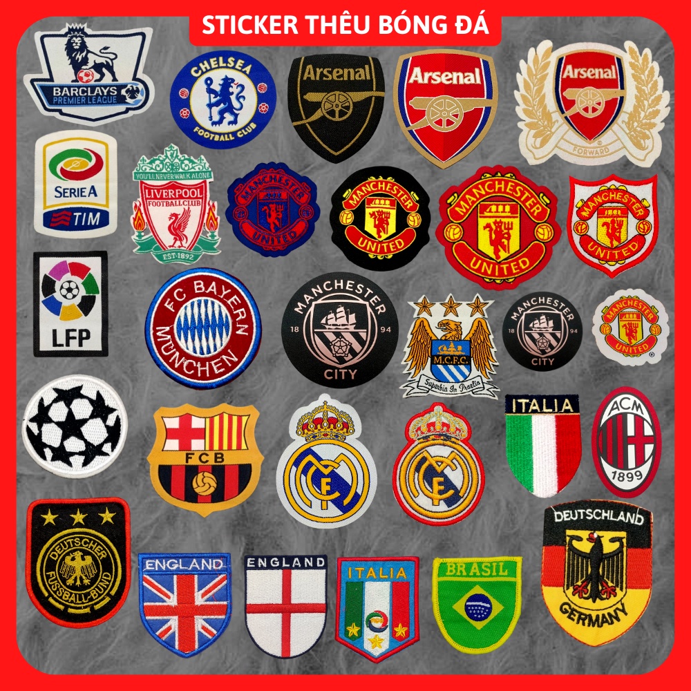 Mua Sticker ủi quần áo Logo Bóng đá làm miếng vá ủi quần áo,miếng ủi ...