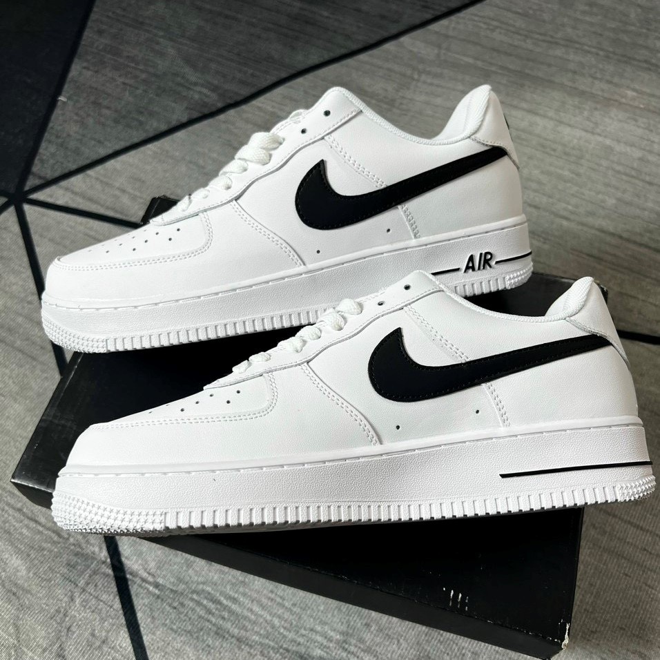 Mua Giày_Nike Air Force 1 Black White, Giày AF1 Vệt Đen Đế Air Bản ...