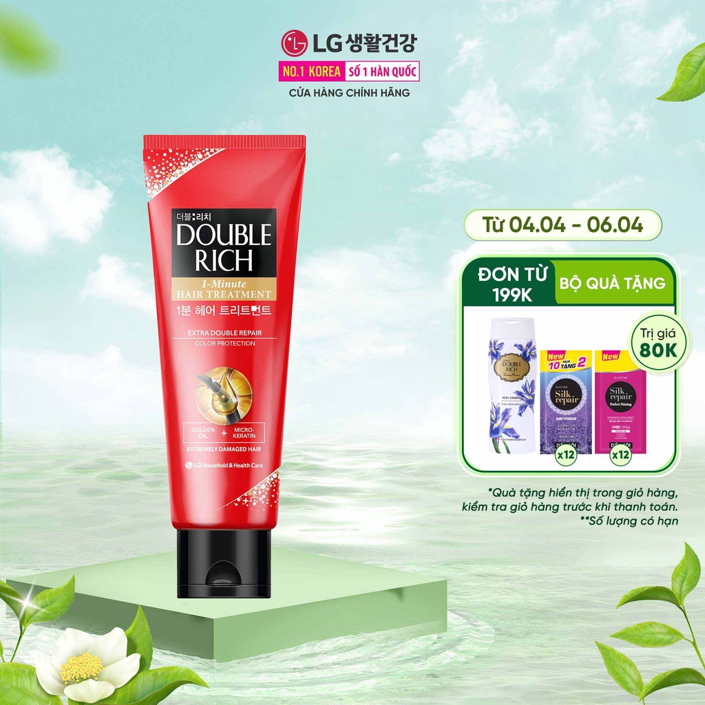 Kem xả Double Rich 1 Minute Hair Treatment giúp tóc chắc khỏe 250ml ...