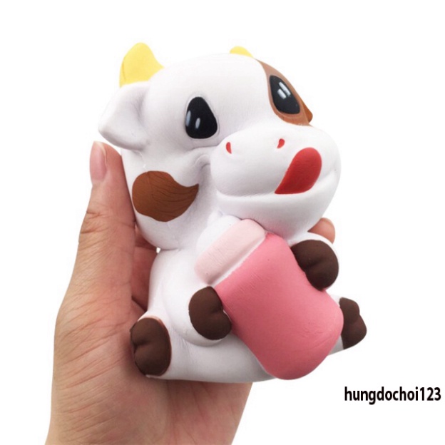 Mua Squishy Lớn JUMBO Hình bò sữa ôm bình sữa công cụ giải trí Xốp Giảm ...