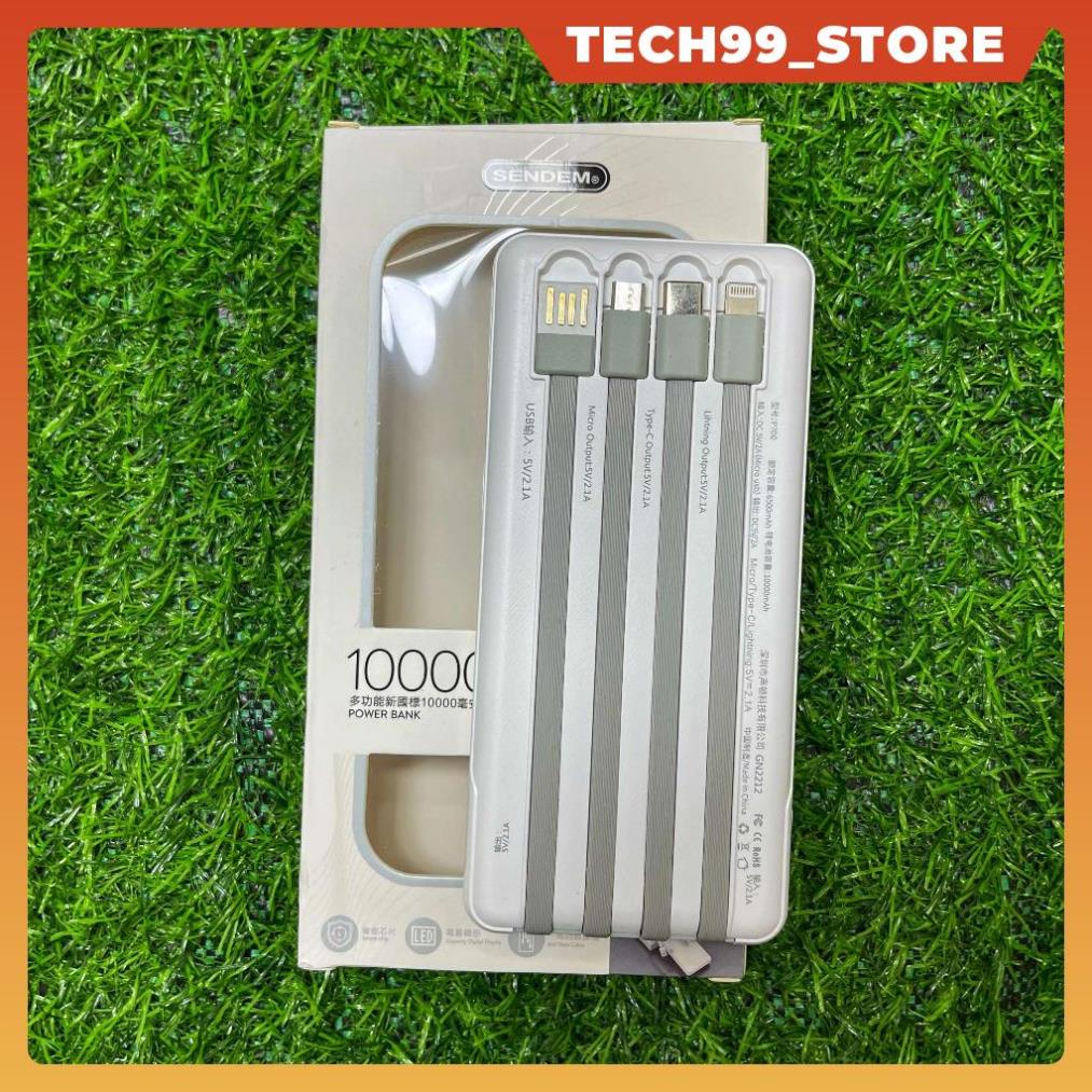 Mua Pin sạc dự phòng mầu trắng SENDEM P700 10000mah,power bank có đèn ...