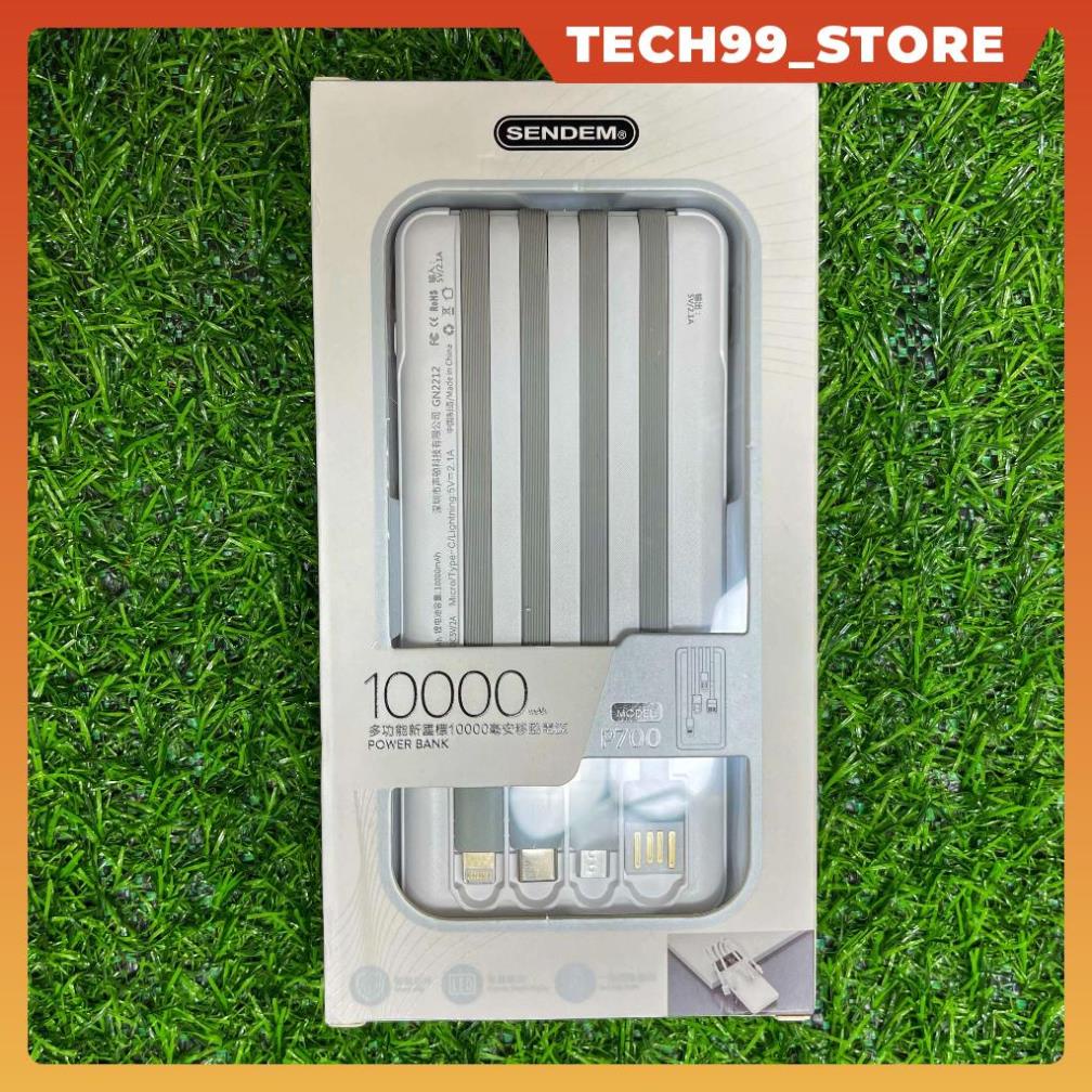Mua Pin sạc dự phòng mầu trắng SENDEM P700 10000mah,power bank có đèn ...