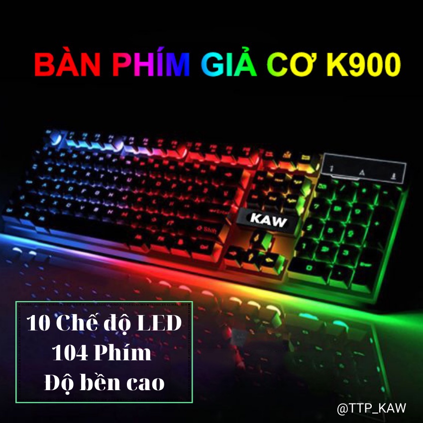 Mua Bàn Phím Gaming KAW K900 - Bàn Phím Giả Cơ Chế Độ Full Led Siêu Đẹp ...
