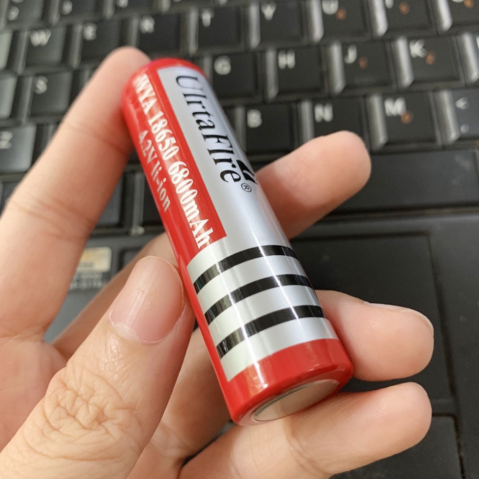 Mua * Pin Sạc 18650 Màu Đỏ Li-Ion 4.2V UltraFire 6800mAh dùng cho đèn ...