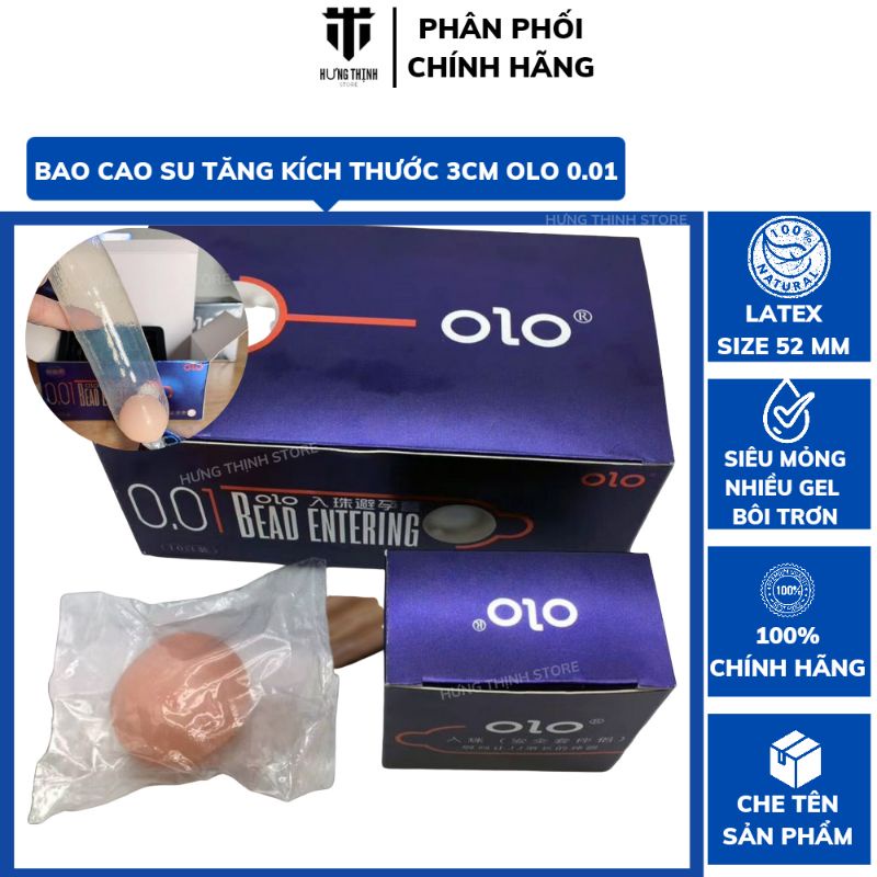 Mua Bao cao su bi lớn OLO 001 Bead Entering bi to 3cm bcs olo siêu mỏng chống xuất tinh sớm kéo ...