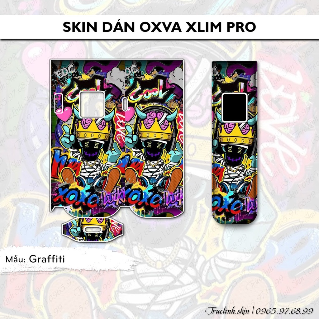 Mua Skin dán Xlim Pro mẫu Graffiti | Miếng dán 4 lớp chống bám vân giá ...