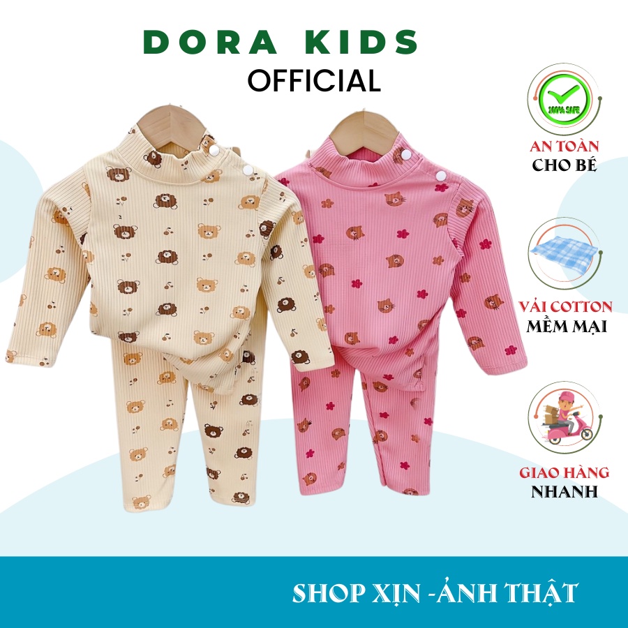 Bộ Đồ Dài Tay Thu Đông Len Tăm Cho Bé Trai Bé Gái 8-20kg Dora Kids Sốc ...