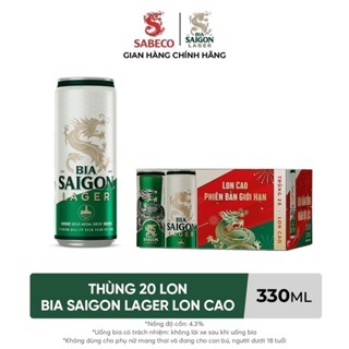 Thùng 20 Lon Bia Saigon Lager Sleek 330ml giá tốt Tháng 05, 2025