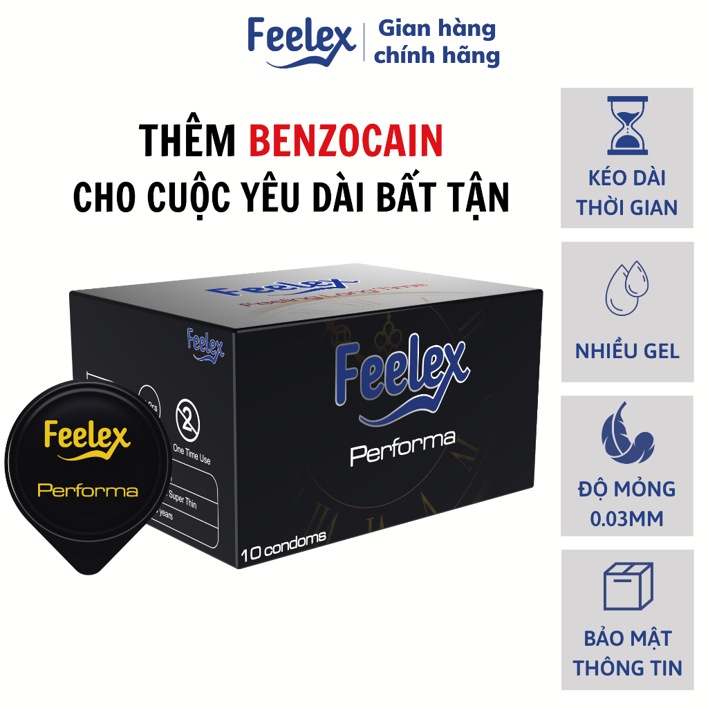 Bao cao su Feelex performa kéo dài thời gian quan hệ, nhiều gel bôi ...