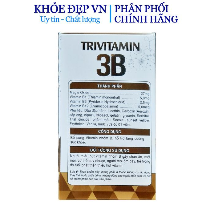 Mua Trivitamin 3B bồi bổ sức khỏe, nâng cao thể trạng, hỗ trợ kén ăn ...
