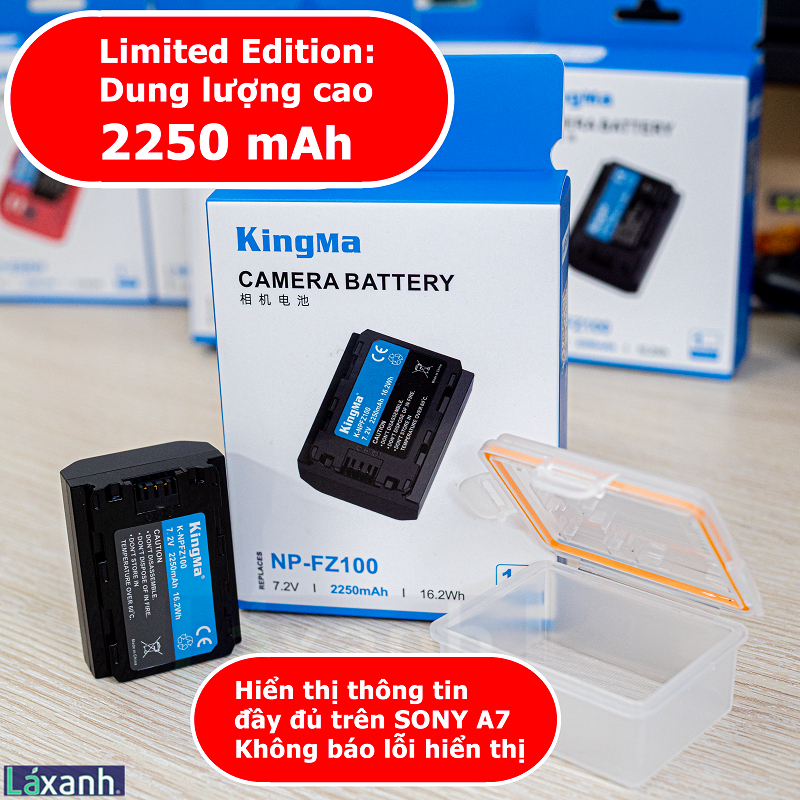 FZ100 DLC Sony Pin sạc máy ảnh Dung Lượng Cao KINGMA FZ100 FZ100NHM ...