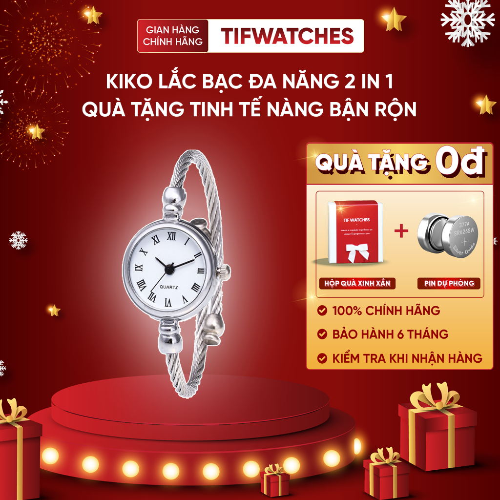 Đồng hồ vòng tay nữ KIKO Tif Watches kim loại thiết kế thanh lịch làm ...