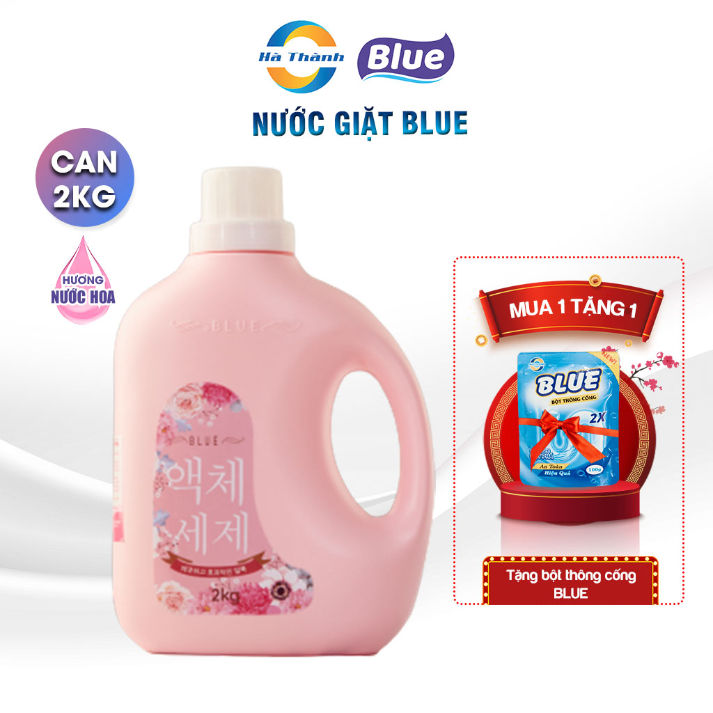 Nước Giặt Blue can 2kg hương Nước hoa sản xuất theo tiêu chuẩn Hàn Quốc ...