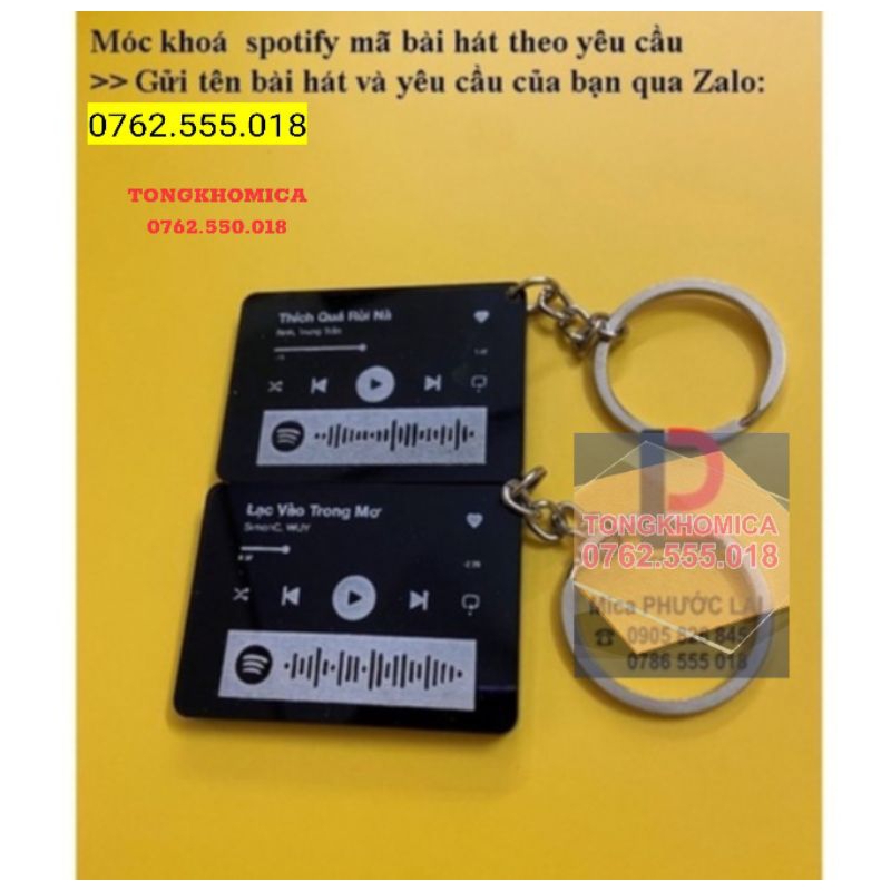 Mua Móc khoá spotify mã QR yêu cầu mica cao cấp giá rẻ nhất | TecKi.Vn