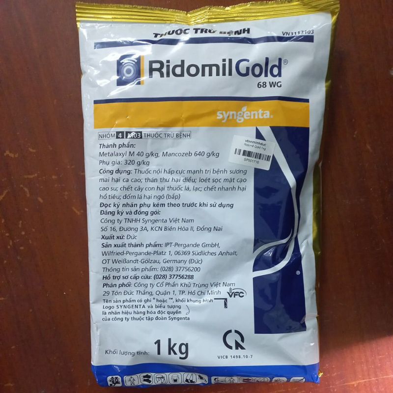 Thuốc trừ nấm bệnh Ridomil Gold 68WG 1kg | Shopee Việt Nam