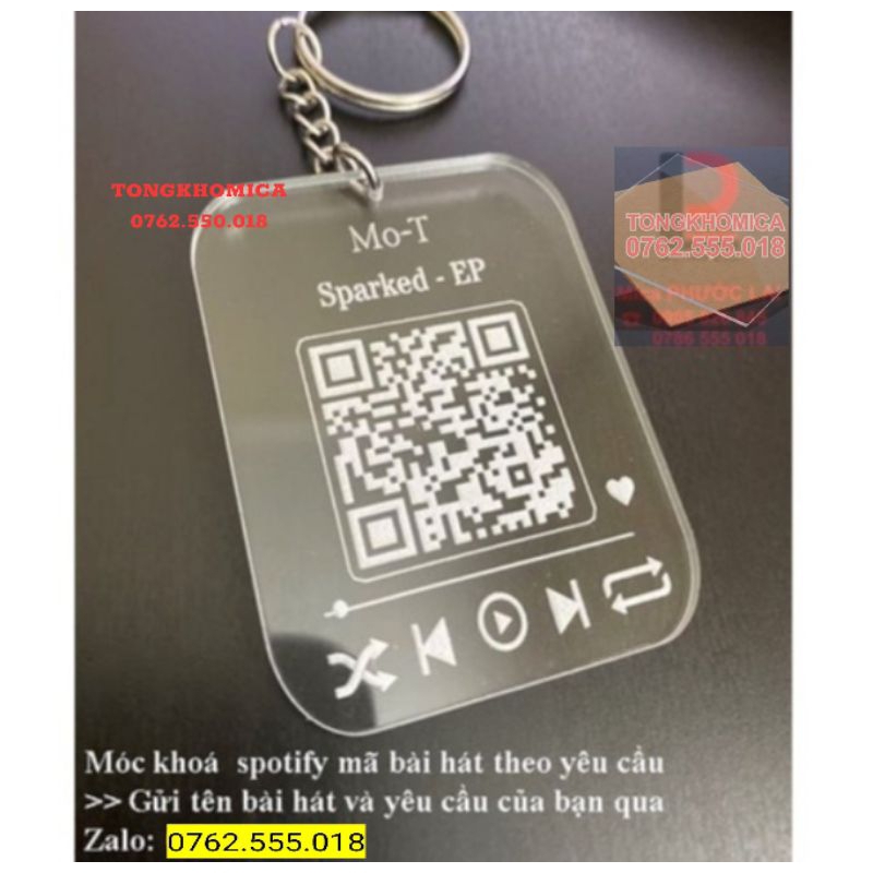 Mua Móc khoá spotify mã QR yêu cầu mica cao cấp giá rẻ nhất | TecKi.Vn