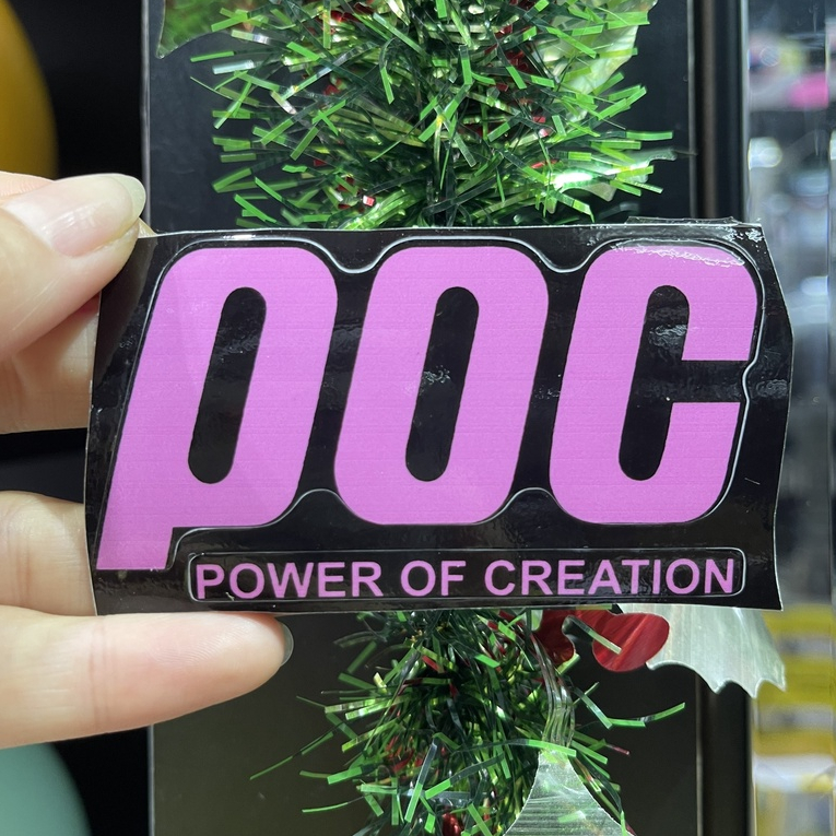 Decal Sticker Chữ Dán Poc P01 Màu Trơn - Loại Decal Cắt Rời Dành Riêng ...