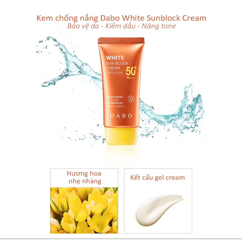 Mua Kem Chống Nắng Kiểm Dầu Nâng Tone DABO White Sunblock SPF 50 PA ...