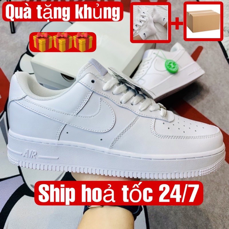 Giày AF1 trắng đế Air Air Force 1 nam nữ Hàng S.Cấp Full Box Bill Dễ Phối Đồ Full Size Nam Nữ ...