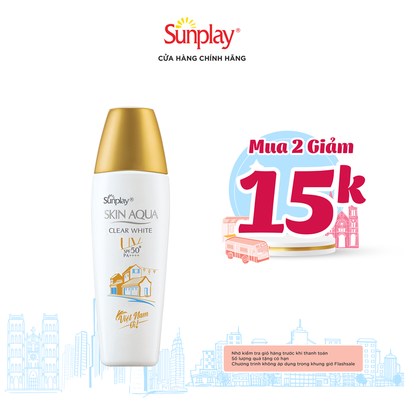 Sữa chống nắng dưỡng da trắng mềm mịn Sunplay Skin Aqua Clear White ...