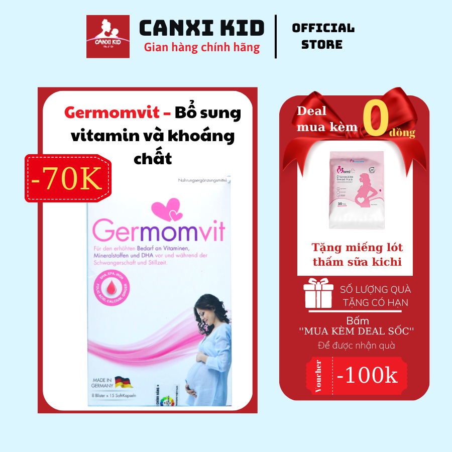 Mua Vitamin tổng hợp Germomvit 30 viên - Hỗ trợ bổ sung Vitamin, DHA ...