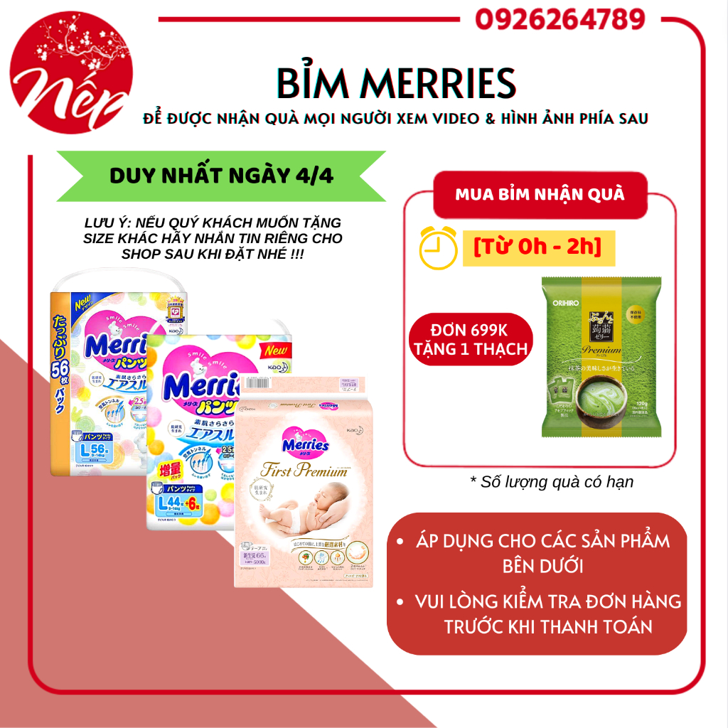 (Cộng Miếng -Jumbo) Bỉm Merries DánQuần Nội Địa Nhật cộng miếng jumbo ...