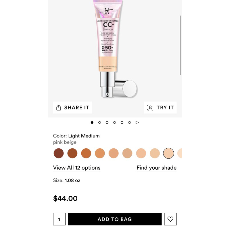 Mua Kem nền CC Cream IT Cosmetics Your Skin But Better CC Illumination ...