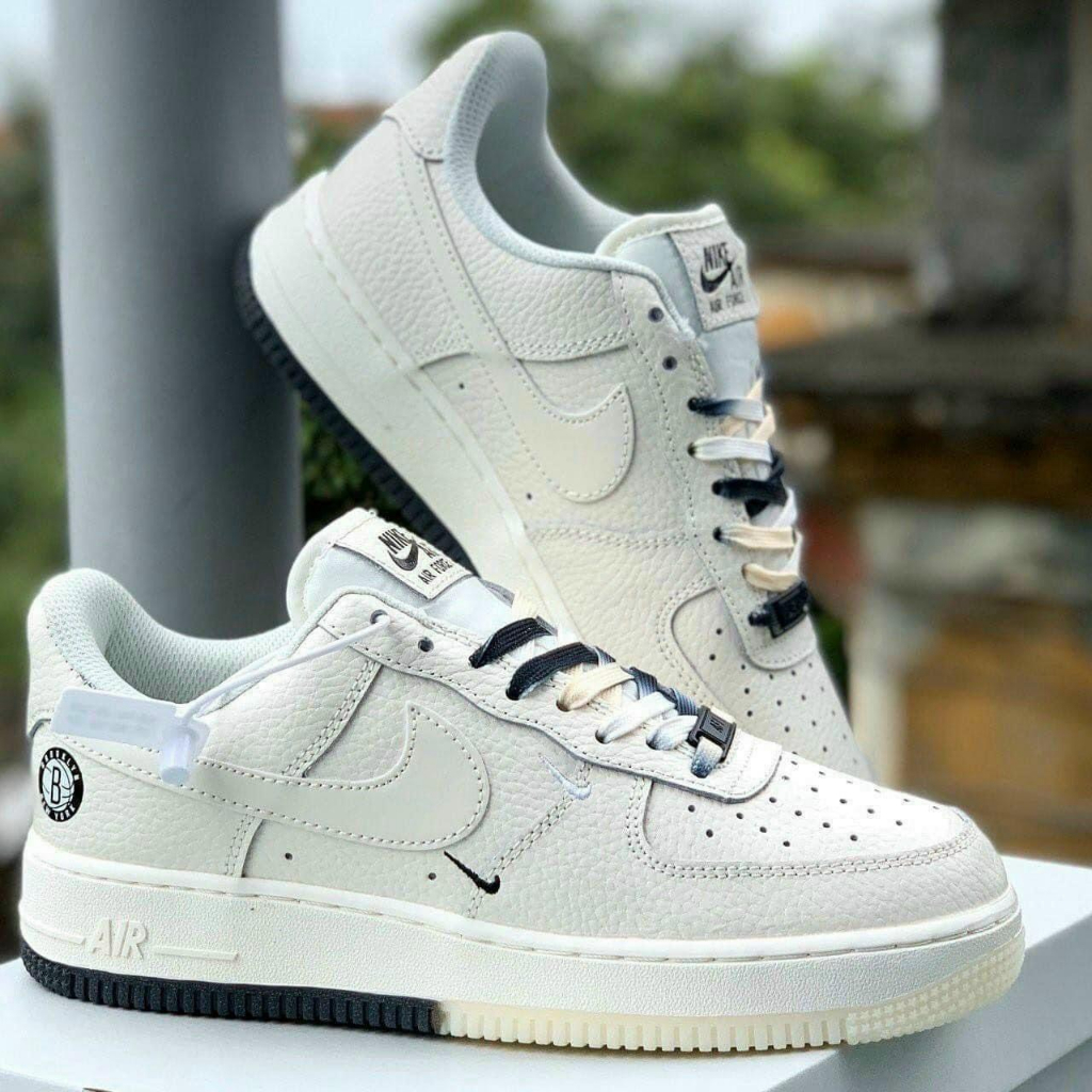 Giày Air Force 1 Low Brooklyn Sail Black Giày AF1 Âm Dương Chữ B Đế 2 ...