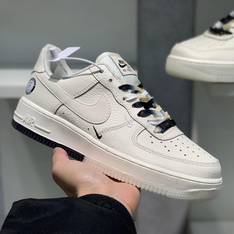 Giày Air Force 1 Low Brooklyn Sail Black Giày AF1 Âm Dương Chữ B Đế 2 ...