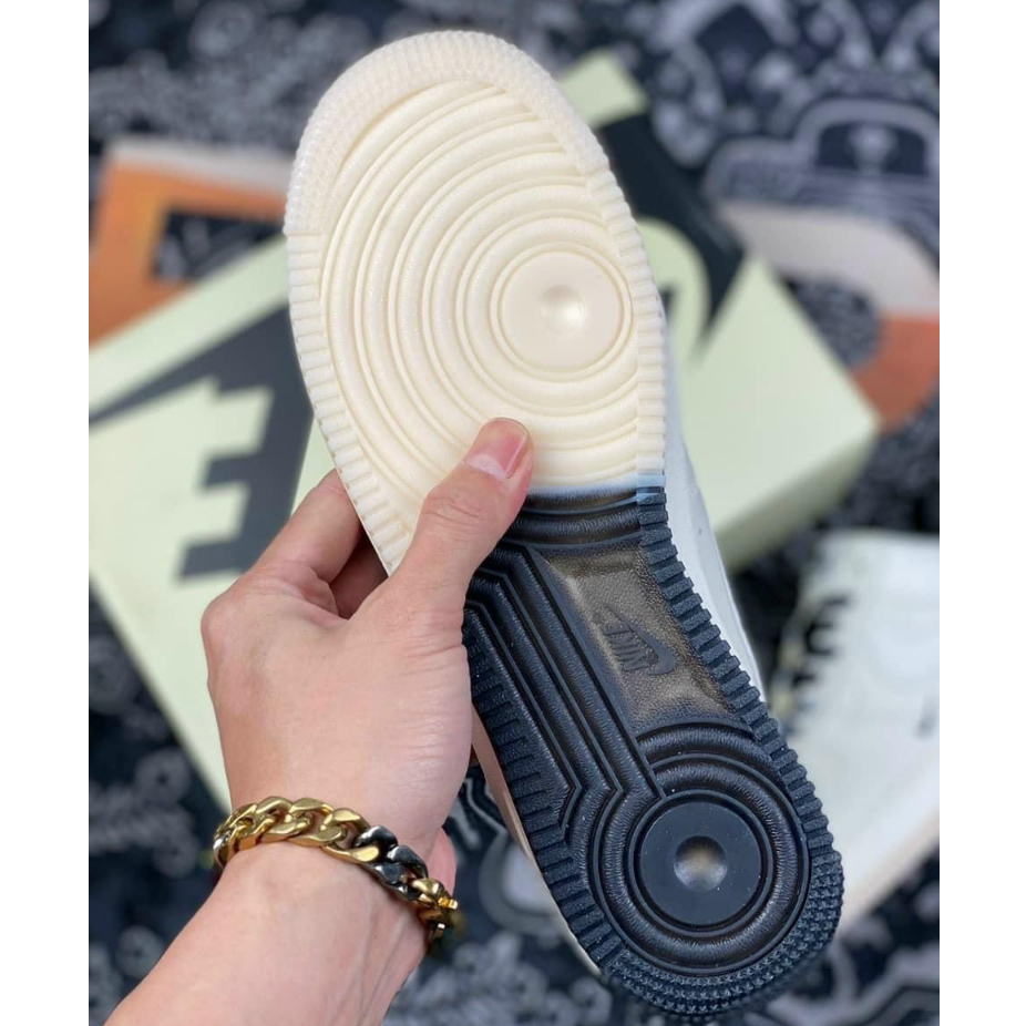Giày Air Force 1 Low Brooklyn Sail Black Giày AF1 Âm Dương Chữ B Đế 2 ...