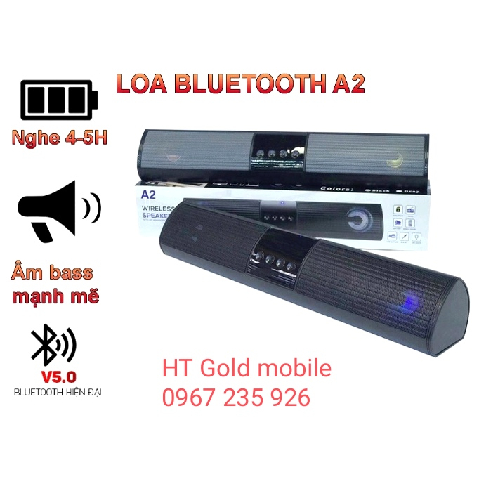 Mua Loa Bluetooth Speaker A2 Dáng Dài 2 Loa LED Light kết nối điện ...