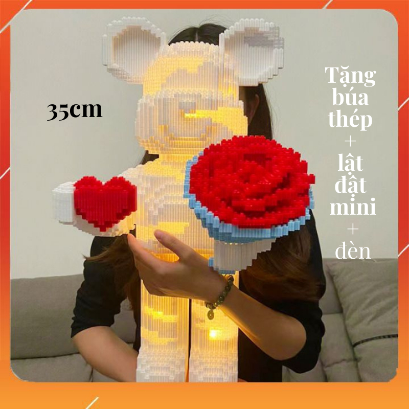 Mua Mô hình lắp ráp gấu bearbrick cỡ lớn 30cm - 36cm, Đồ chơi lắp ráp ...