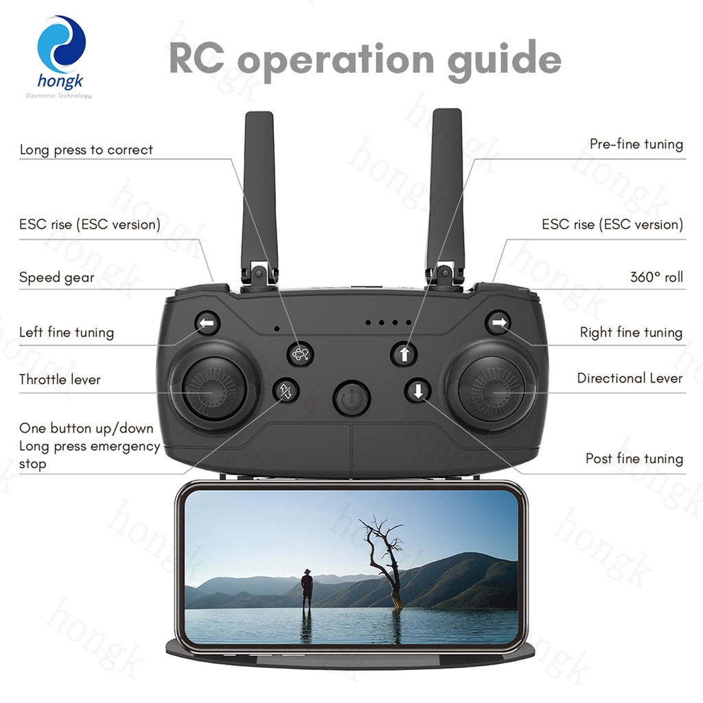 Mua HK 66 Máy bay không người lái / Máy ảnh 4K / 6K HD Trên không Wifi ...