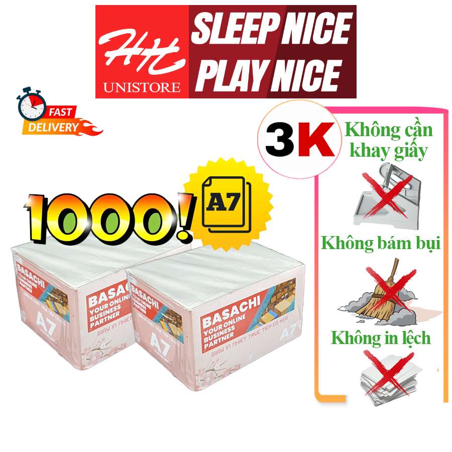 Mua Giấy In Nhiệt BASACHI decal nhiệt tem nhiệt tự dính hóa đơn A7 (75 ...